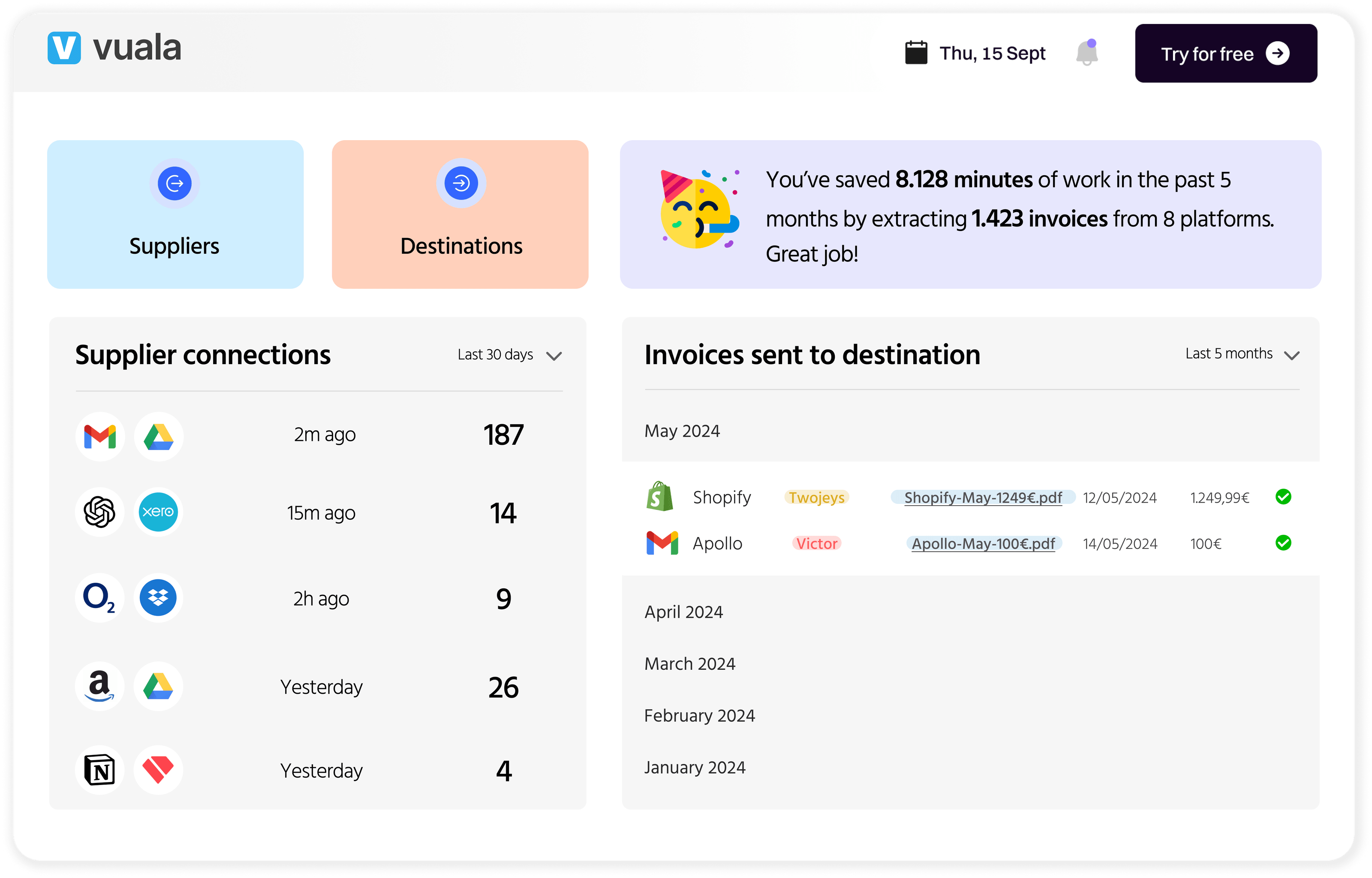 Vuala the Smart Invoice Management Software for SMEs