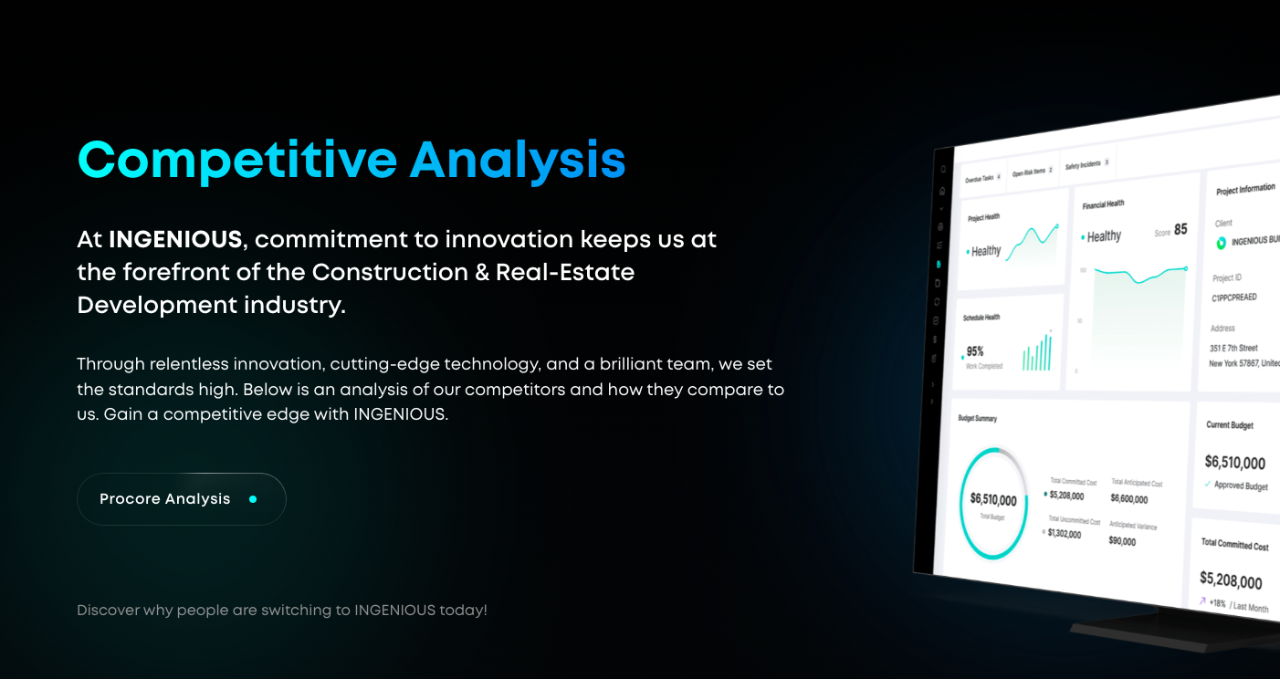 Construction Software Overview Analysis | INGENIOUS.BUILD