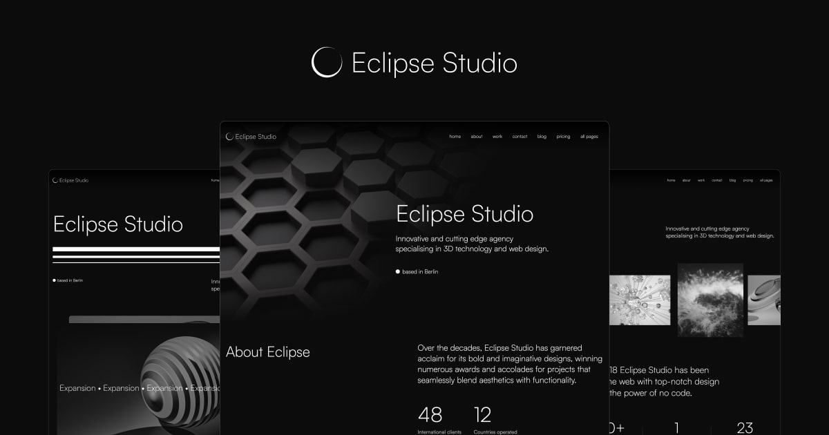 Projects A | Eclipse Studio - Webflow Ecommerce website template