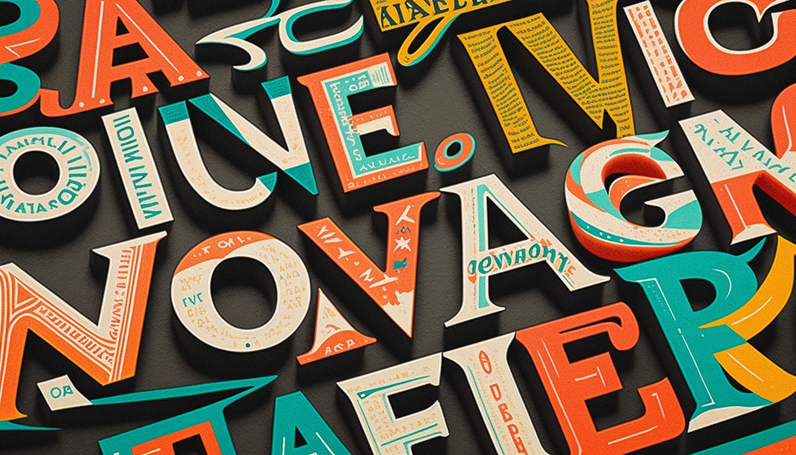 Midjourney AI Styles featuring Letters | Andrei Kovalev's Midlibrary