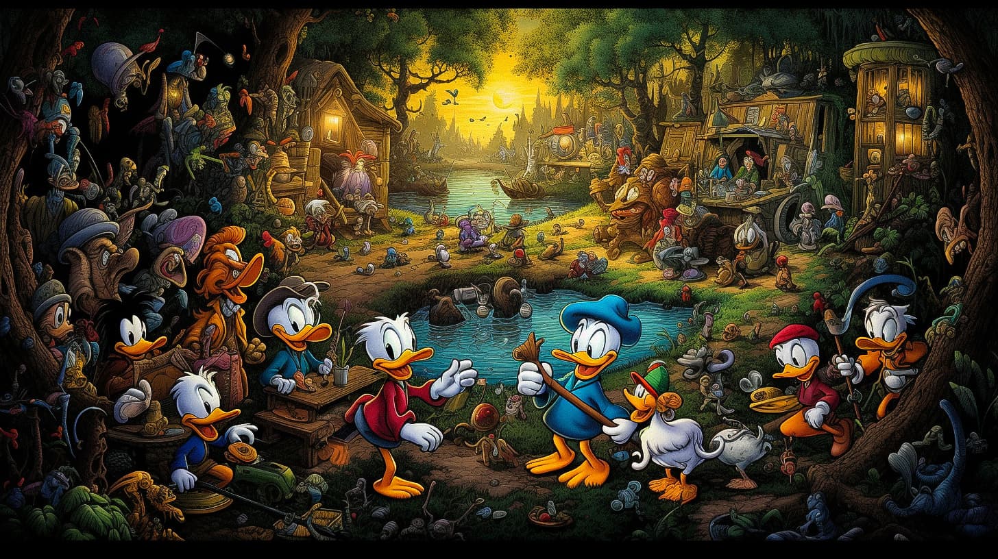 Don Rosa Midjourney AI Style Tested! | Andrei Kovalev's Midlibrary