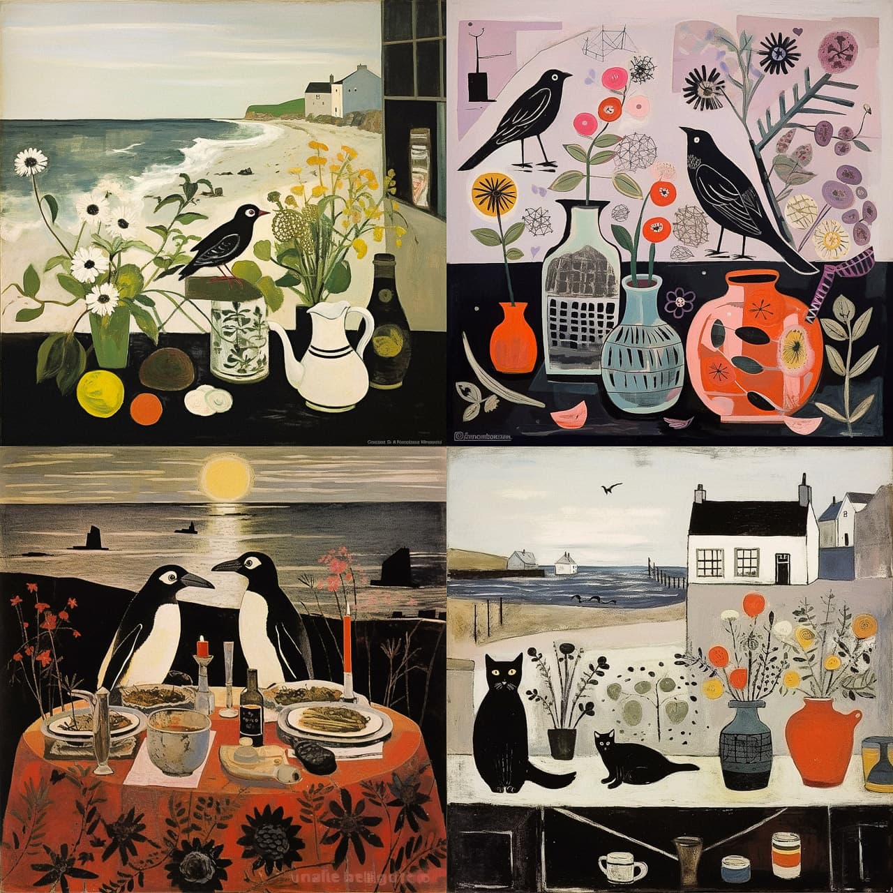 Louis Wain Midjourney style | Andrei Kovalev's Midlibrary