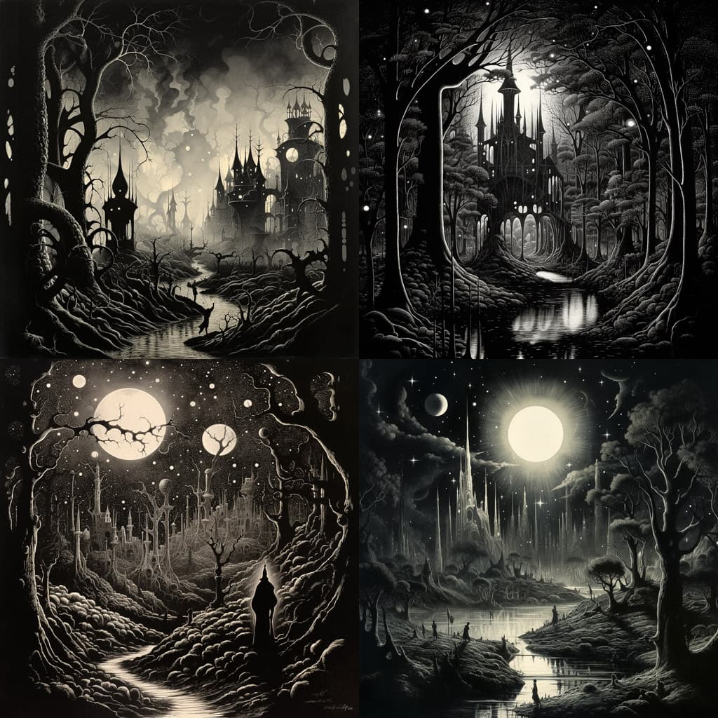 Bernie Wrightson Midjourney style | Andrei Kovalev's Midlibrary