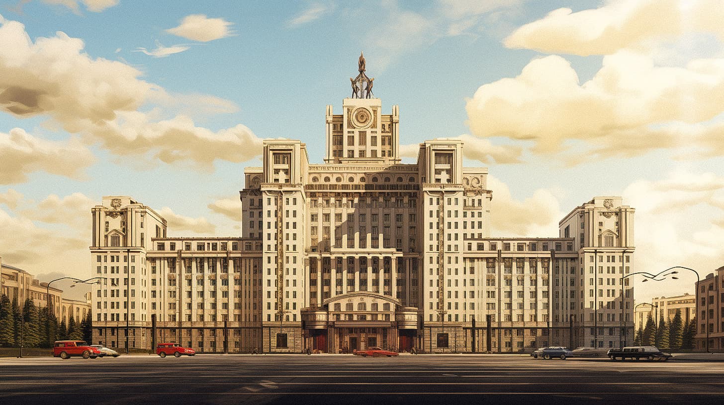 Stalinist architecture Midjourney style | Andrei Kovalev's Midlibrary