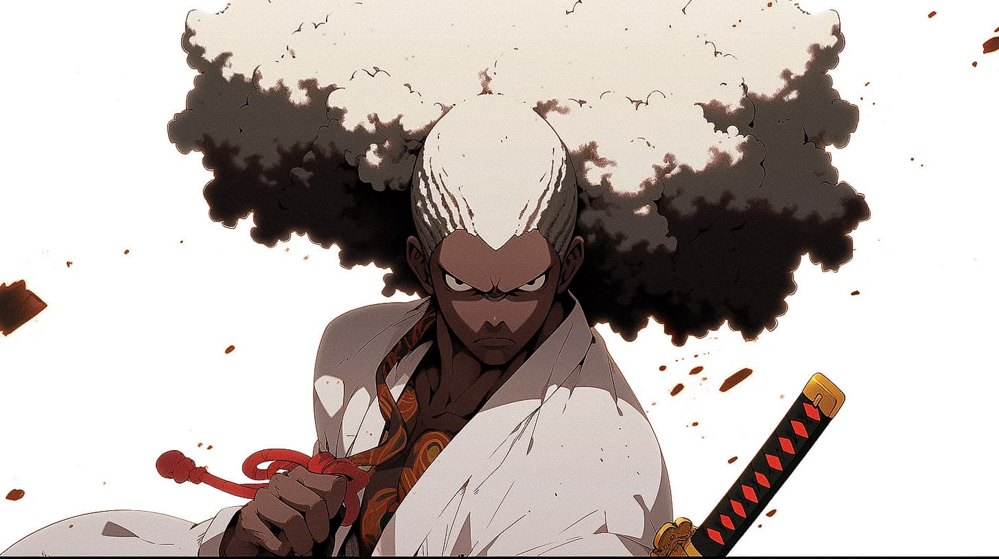 Afro Samurai Midjourney style | Andrei Kovalev's Midlibrary
