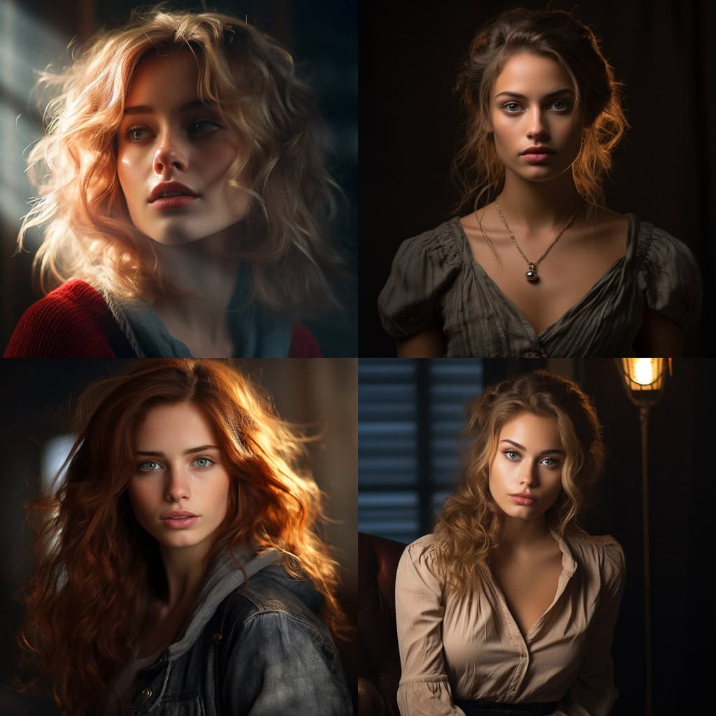 Portrait shot with contrasty lighting Midjourney style | Andrei Kovalev ...
