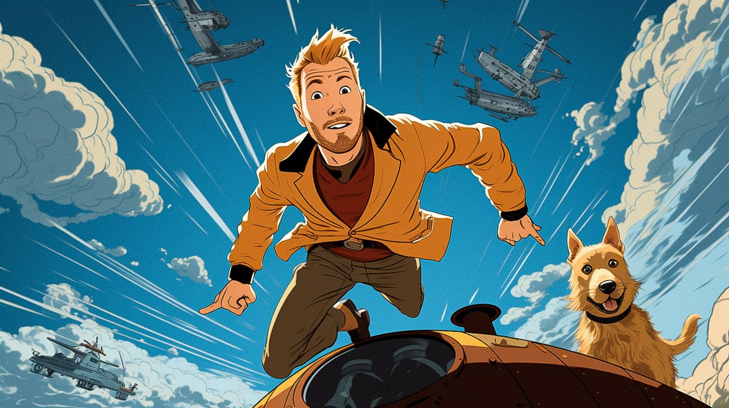 The Adventures of Tintin Midjourney style | Andrei Kovalev's Midlibrary