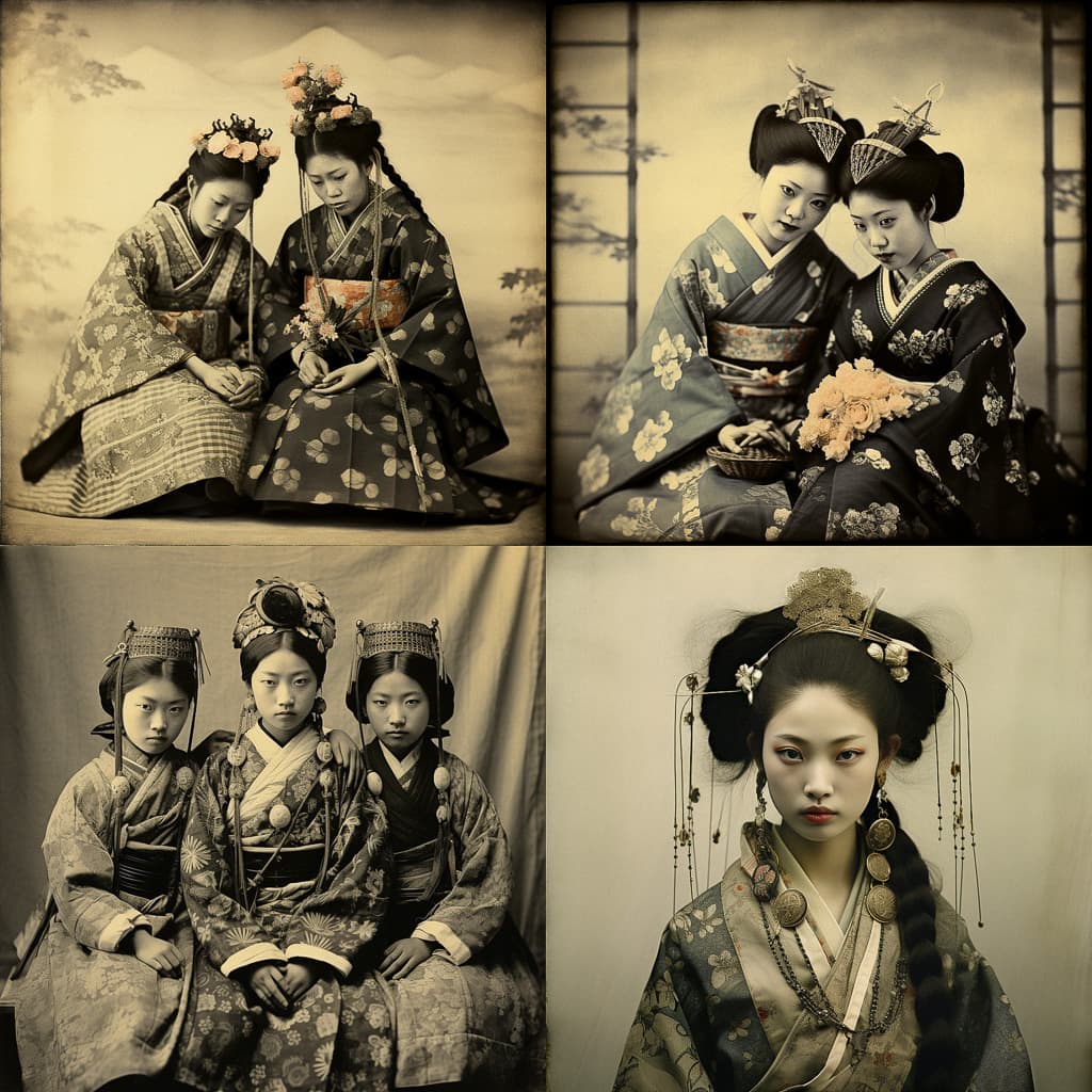 Meiji Period photography Midjourney style | Andrei Kovalev's Midlibrary