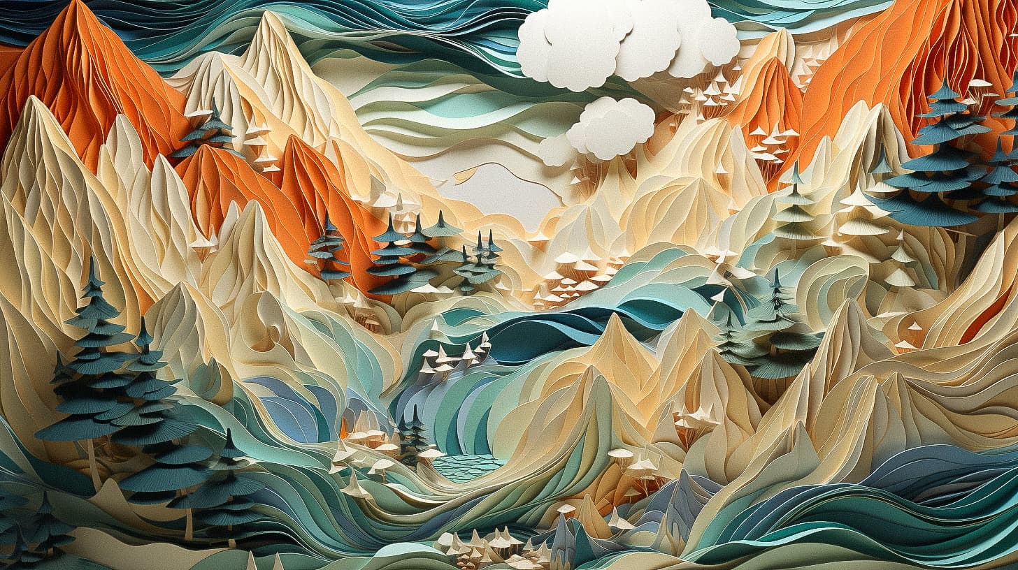 Layered paper Midjourney style | Andrei Kovalev's Midlibrary