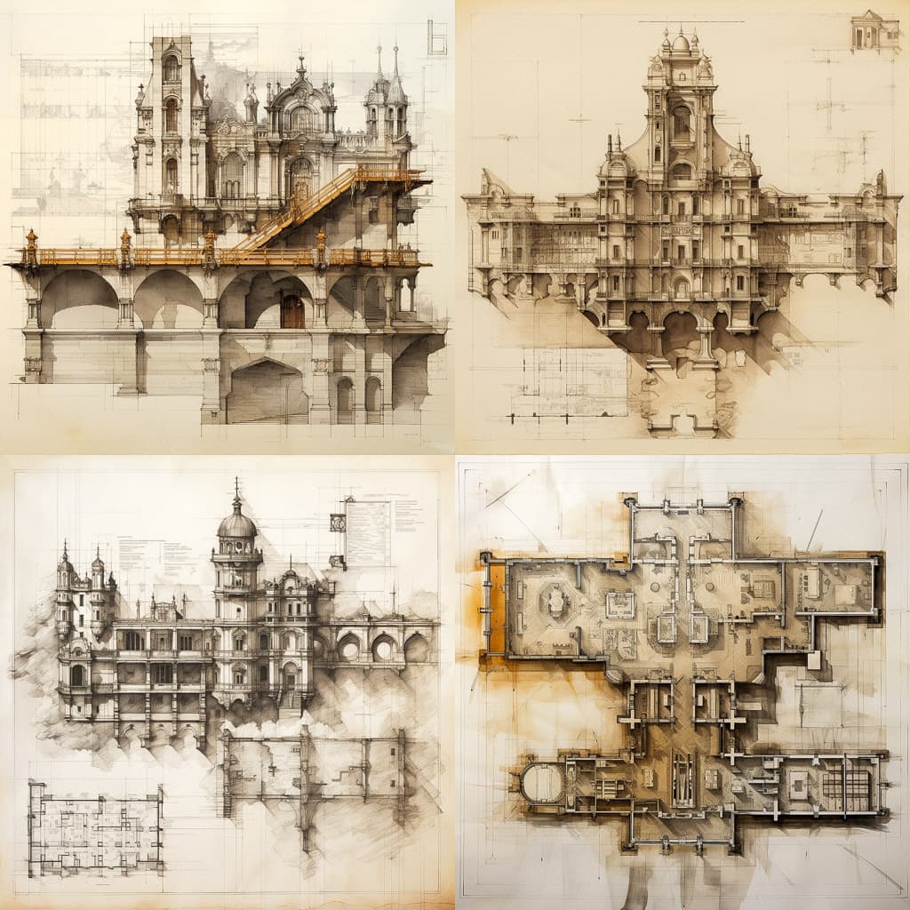 Cross-section plan Midjourney style | Andrei Kovalev's Midlibrary