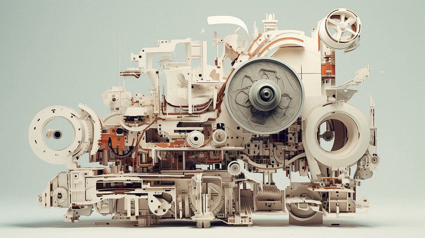 Exploded assembly Midjourney style | Andrei Kovalev's Midlibrary