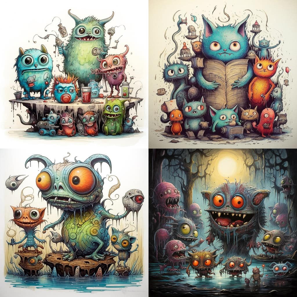 Midjourney AI Styles featuring Funny styles | Andrei Kovalev's Midlibrary