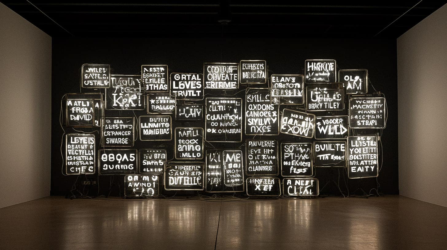 Joseph Kosuth Midjourney style | Andrei Kovalev's Midlibrary