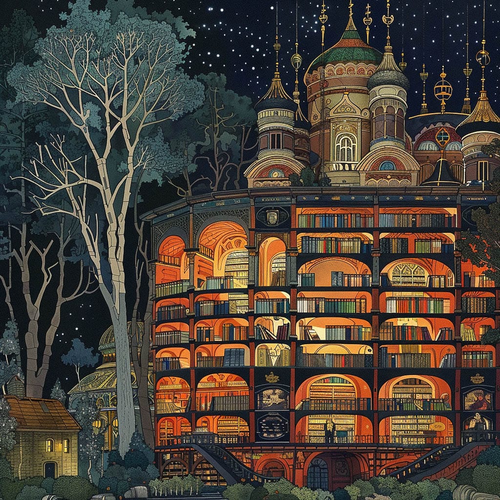 Ivan Bilibin Midjourney style | Andrei Kovalev's Midlibrary