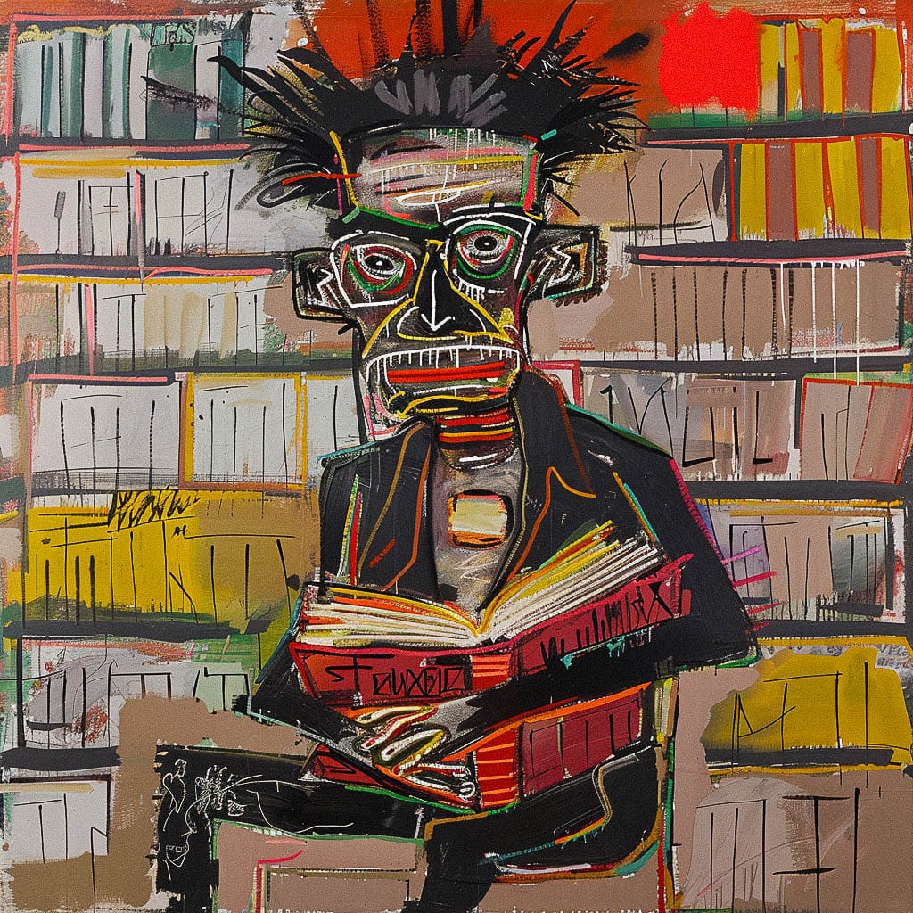 Jean-Michel Basquiat Midjourney style | Andrei Kovalev's Midlibrary