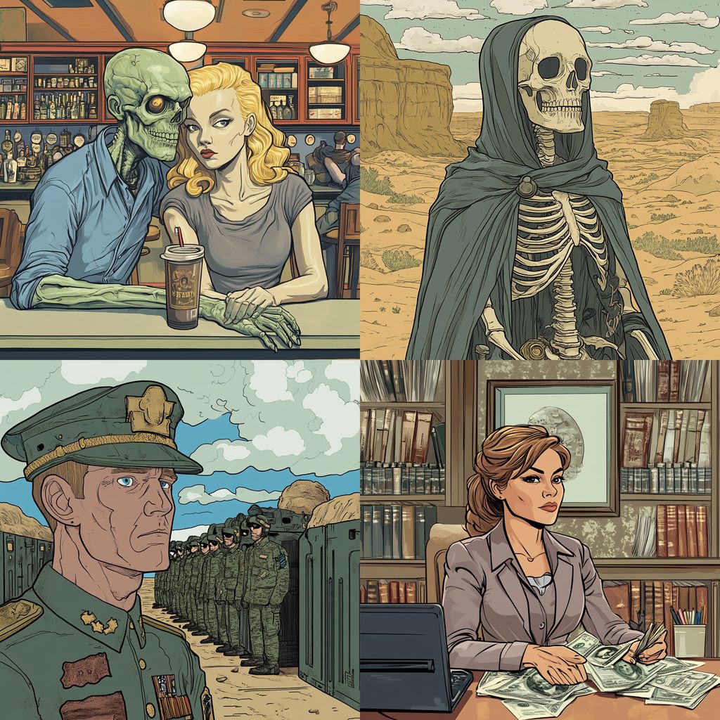 Matt Bors Midjourney style | Andrei Kovalev's Midlibrary