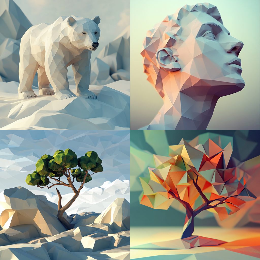 Low-poly Midjourney style | Andrei Kovalev's Midlibrary