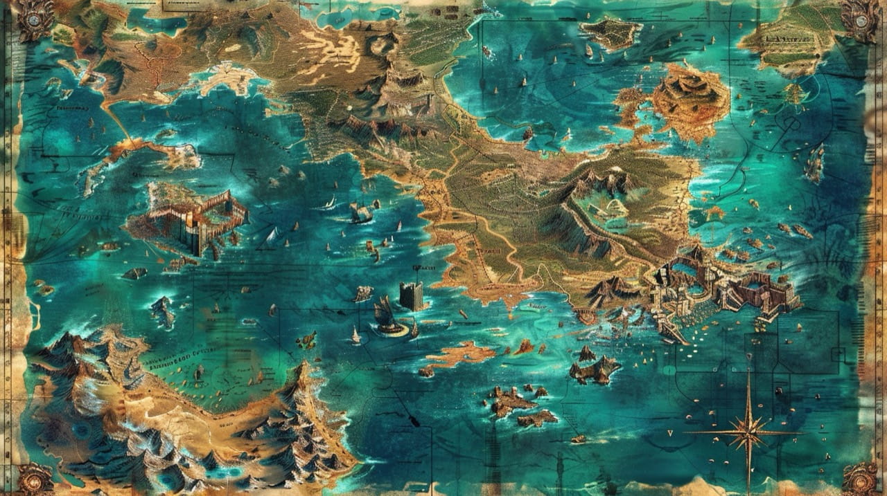 Map Midjourney style | Andrei Kovalev's Midlibrary