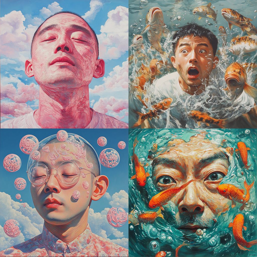 Fang Lijun Midjourney style | Andrei Kovalev's Midlibrary