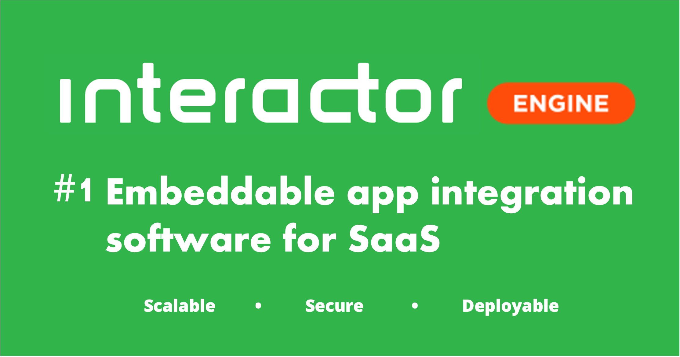 Native App Integrations for SaaS | Embeddable & Deployable iPaaS | Interactor.com