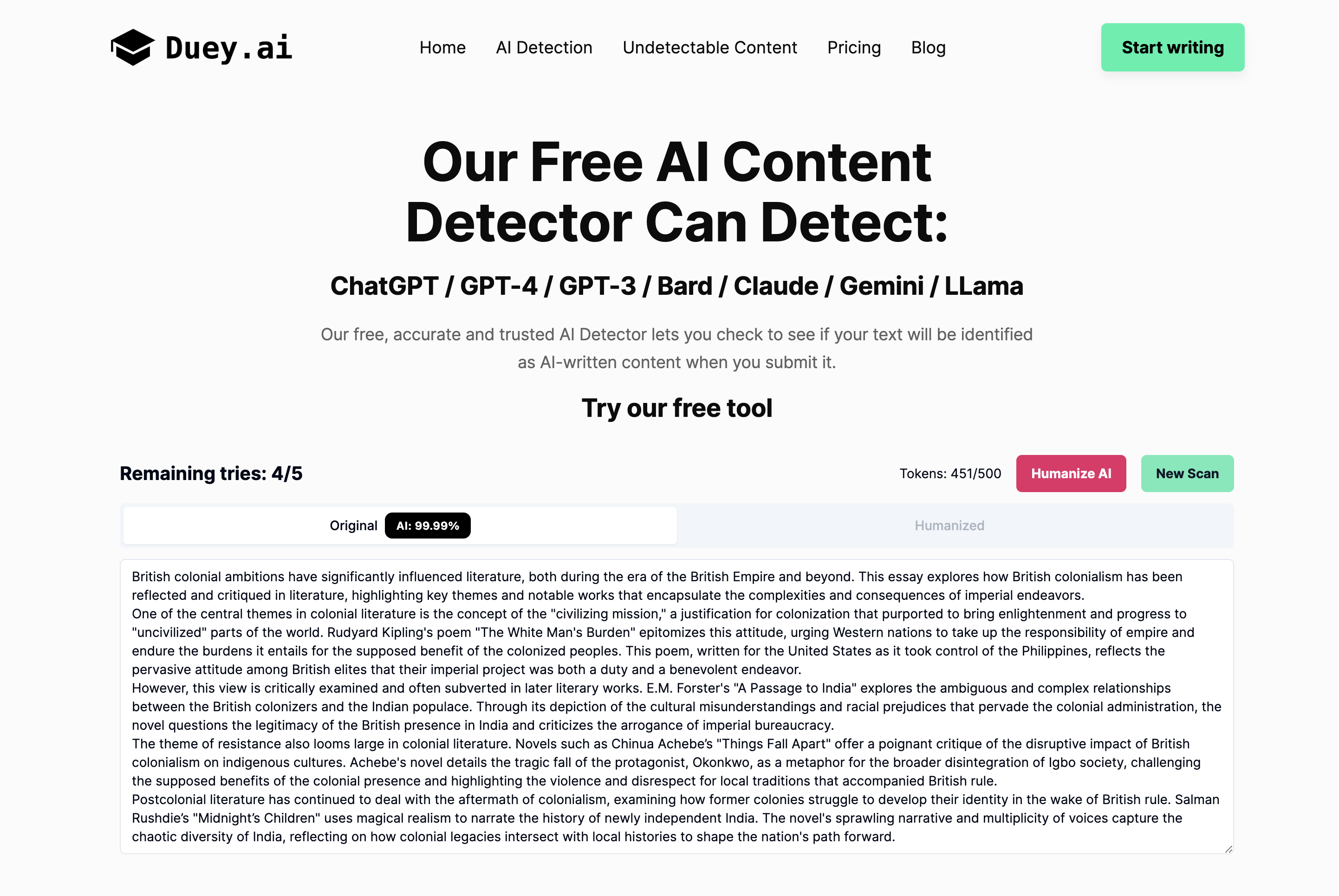 Free AI Content Detector