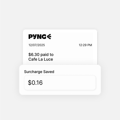 Pyng | Zero cost payments | Never pay a surcharge again