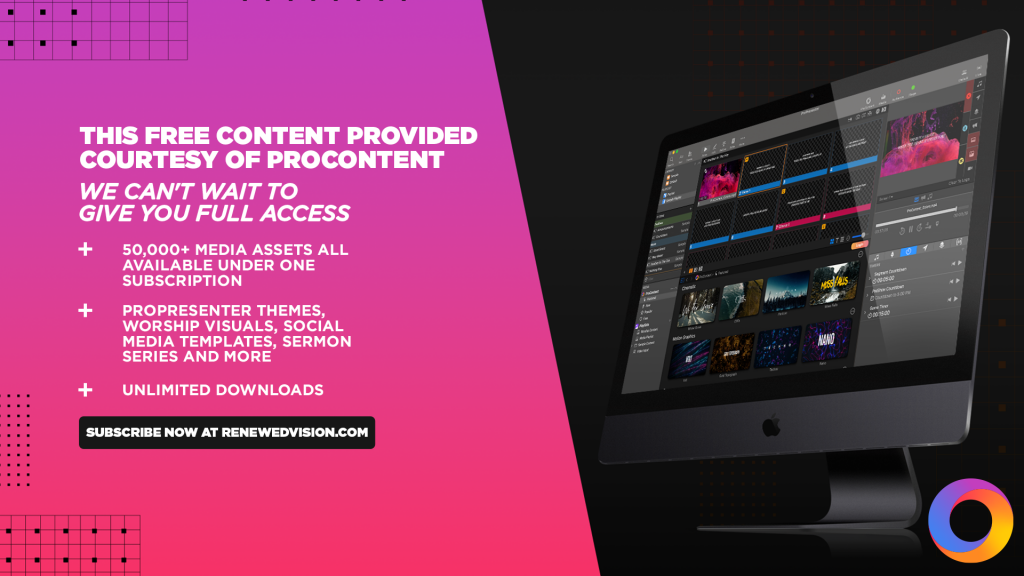 ProContent: The best resource for church motion graphics | Renewed Vision Blog