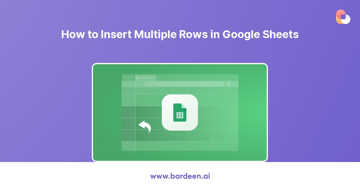 How to insert multiple rows in Google Sheets