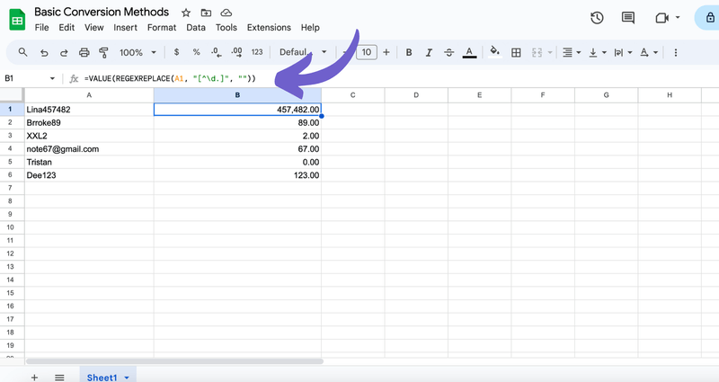 Convert Text to Number in Google Sheets: 3 Easy Steps