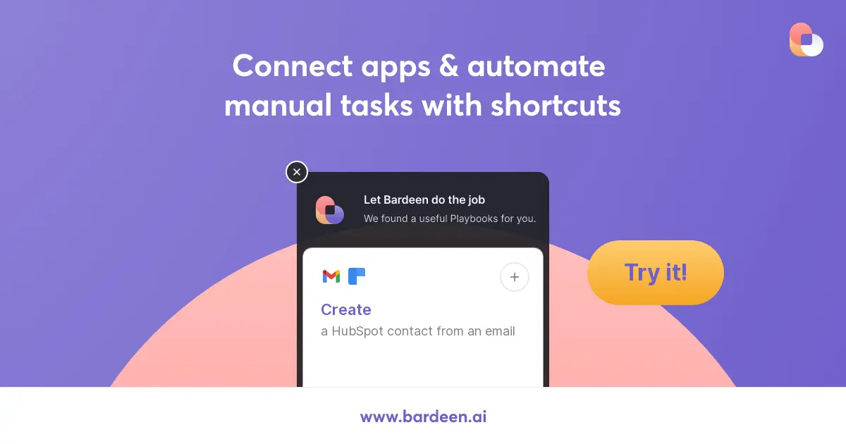 Create A Hubspot Contact From An Email Bardeen Automation