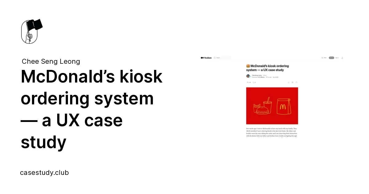 McDonald’s kiosk ordering system