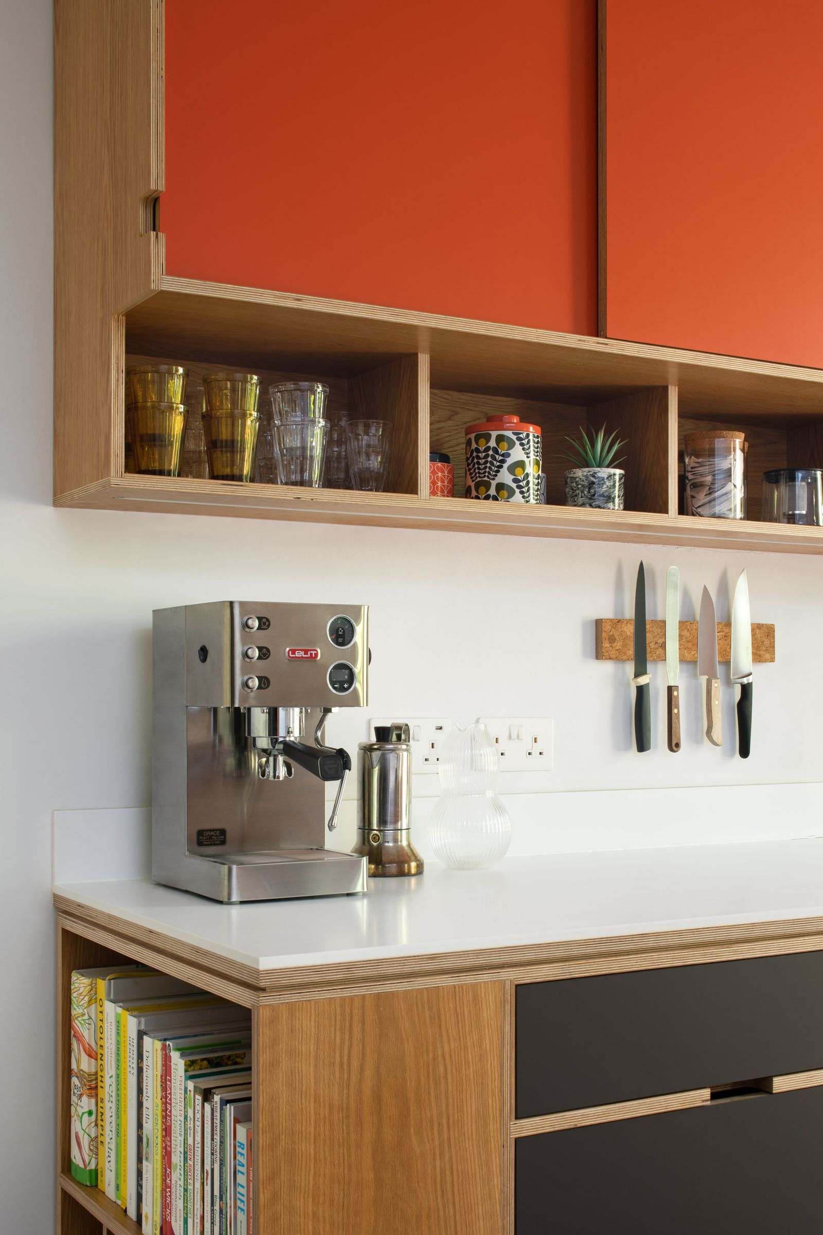 Carefully balanced colours in a Victorian side-return kitchen in Stoke ...