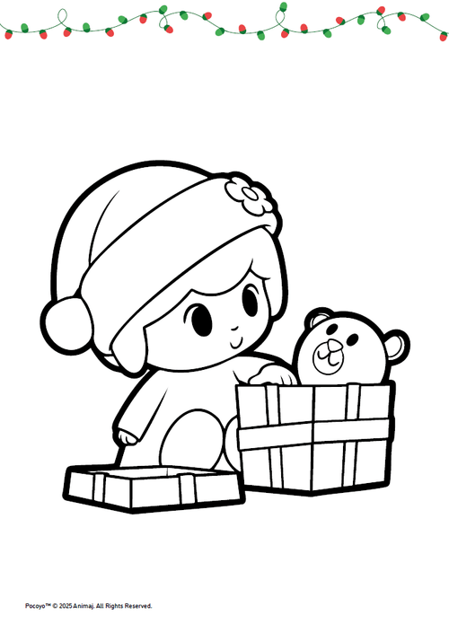 Singing Nina – Free Coloring Page for Kids – Pocoyo