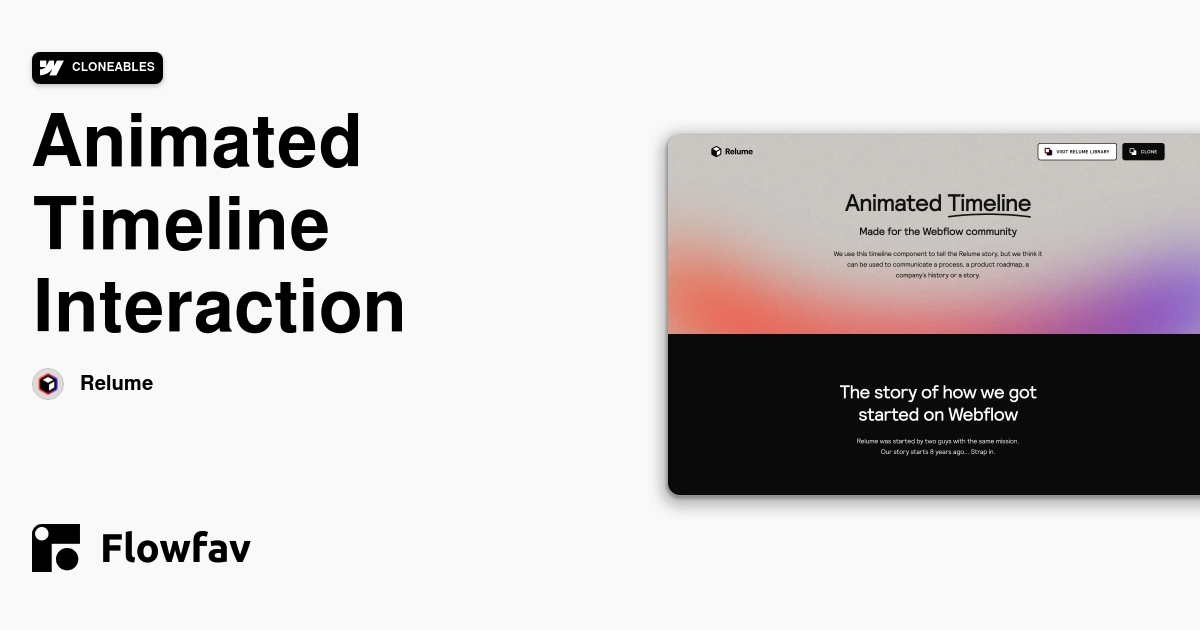 Dynamic Animated Timeline: Webflow Cloneable for Engaging Storytelling