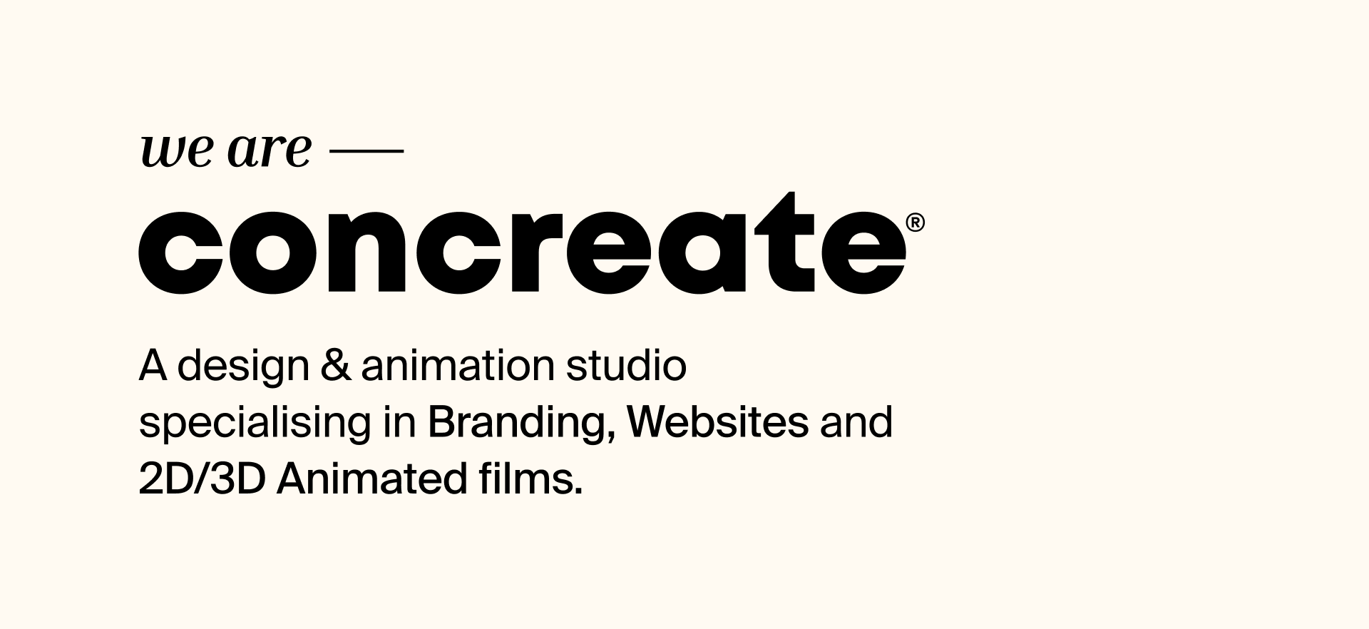 Concreate — Branding, Websites & Animation Studio