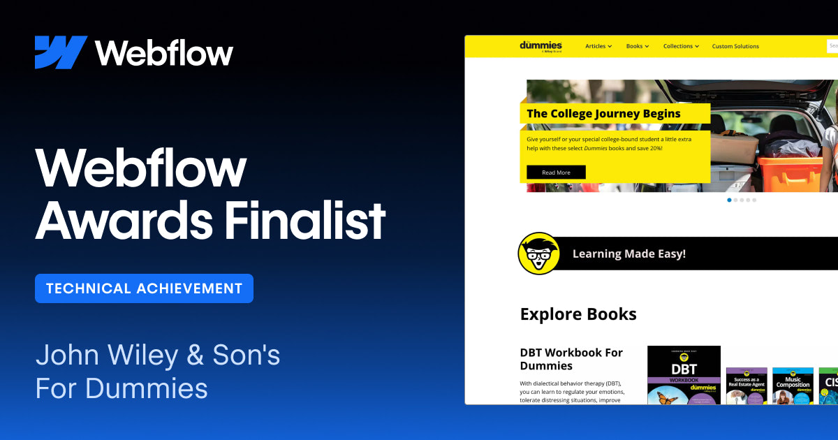 John Wiley & Son's – For Dummies - Webflow Awards | Webflow Conf 2024