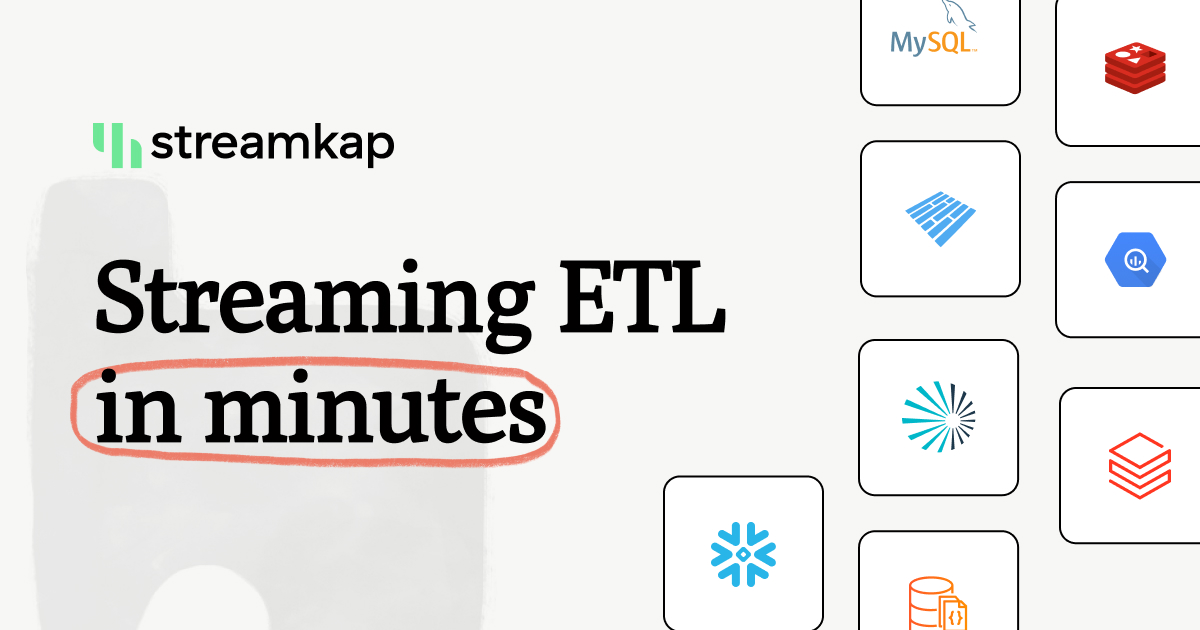 Streamkap - Sync Data in Real-Time | Connectors
