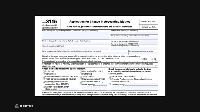 IRS Form 3115: What Real Estate Investors Need to Know