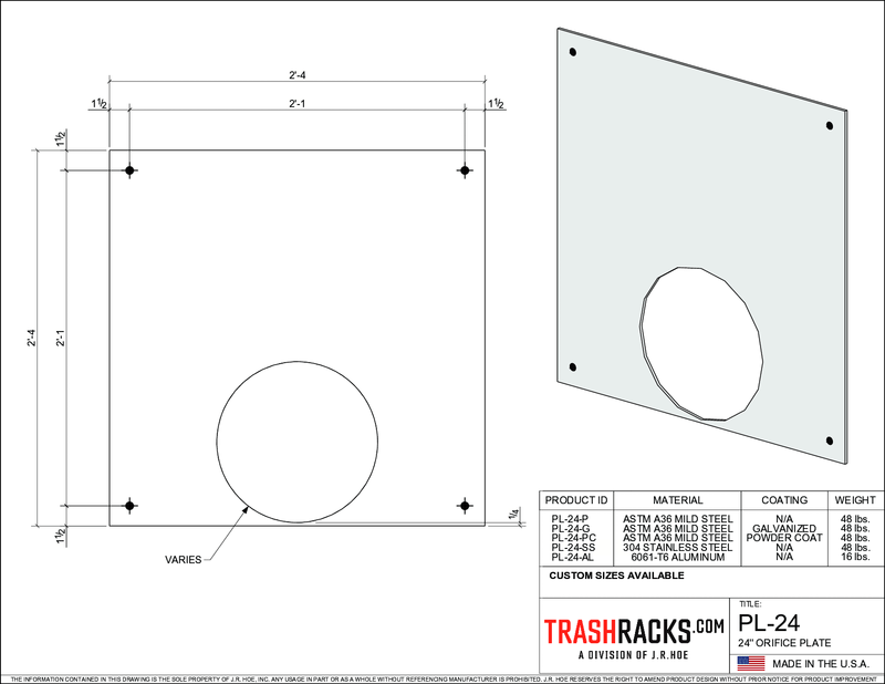 Orifice & Weir Plates