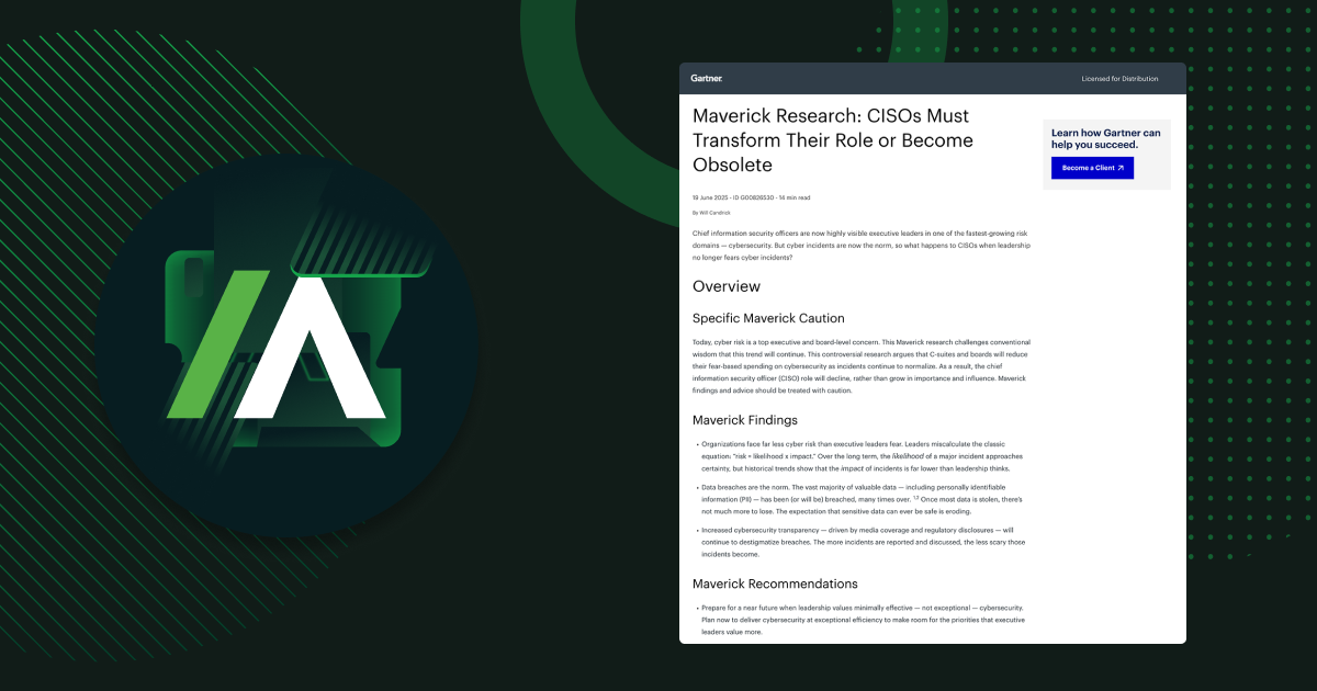 Gartner® Report: Transforming the CISO Role for Cyber Resilience | Absolute Security