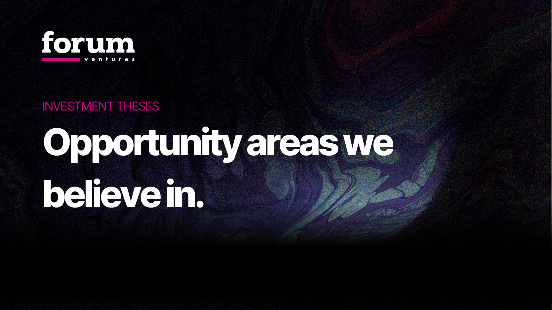 Early Stage Investors - Forum Ventures