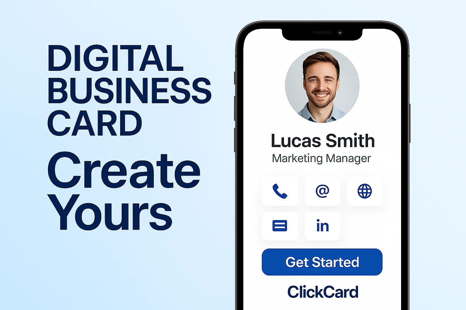 Digital Business Card App with NFC & QR Code | ClickCard