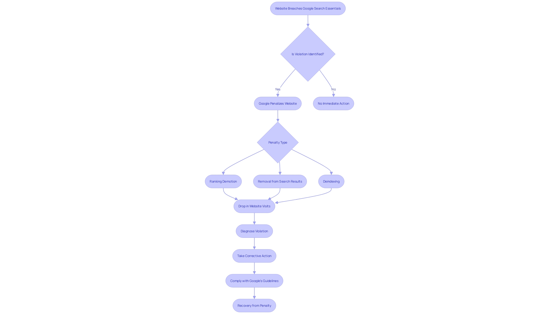 Flowchart: Google Penalty Process