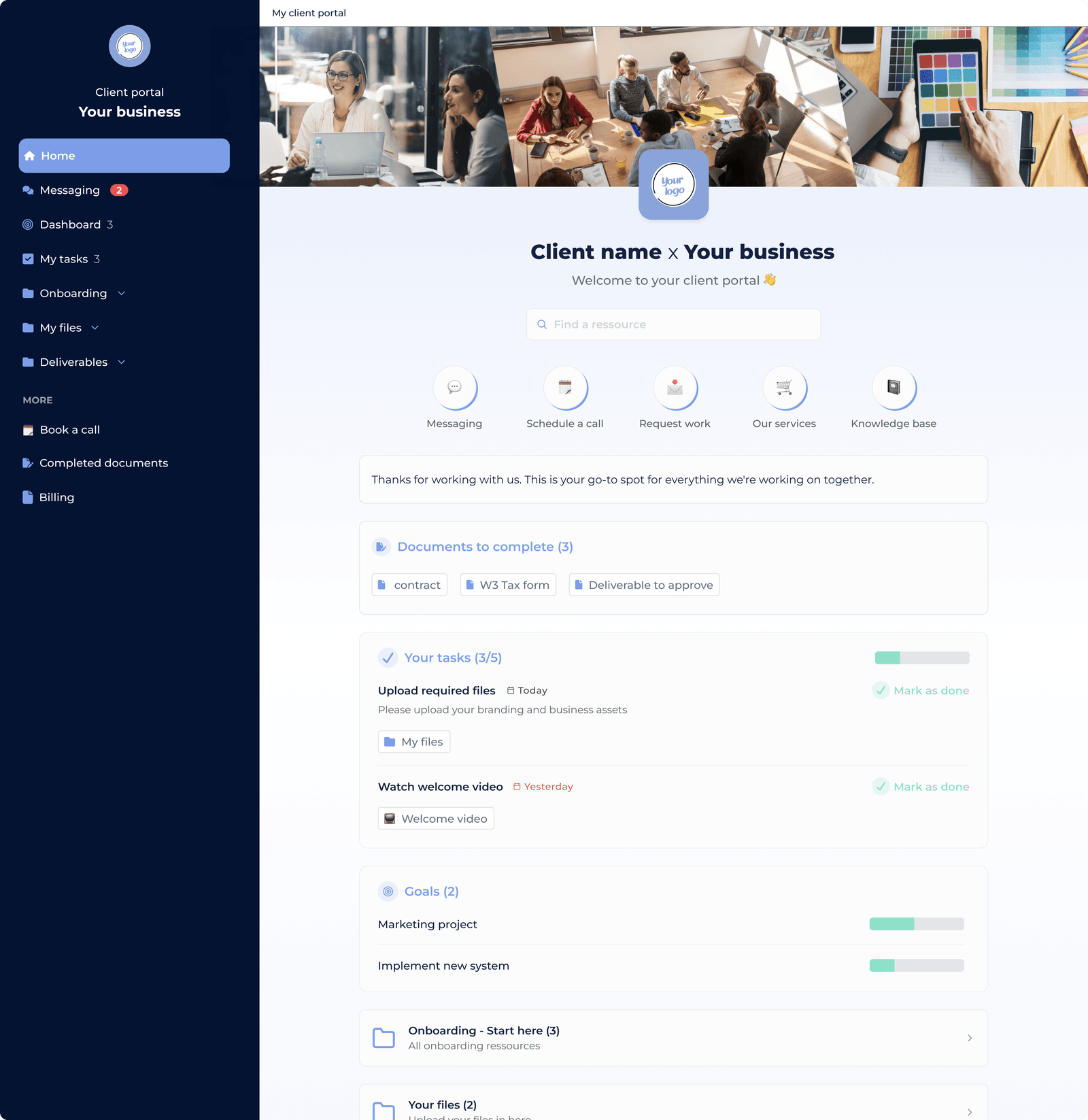 Hubflo - The best client portal software
