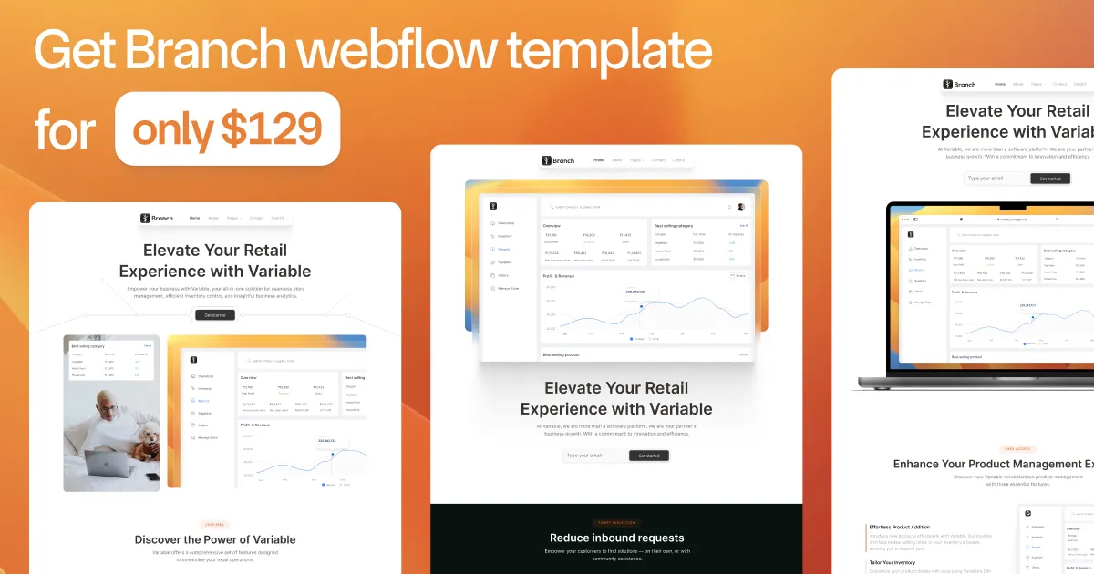 Pricing - Branch - Webflow Ecommerce website template