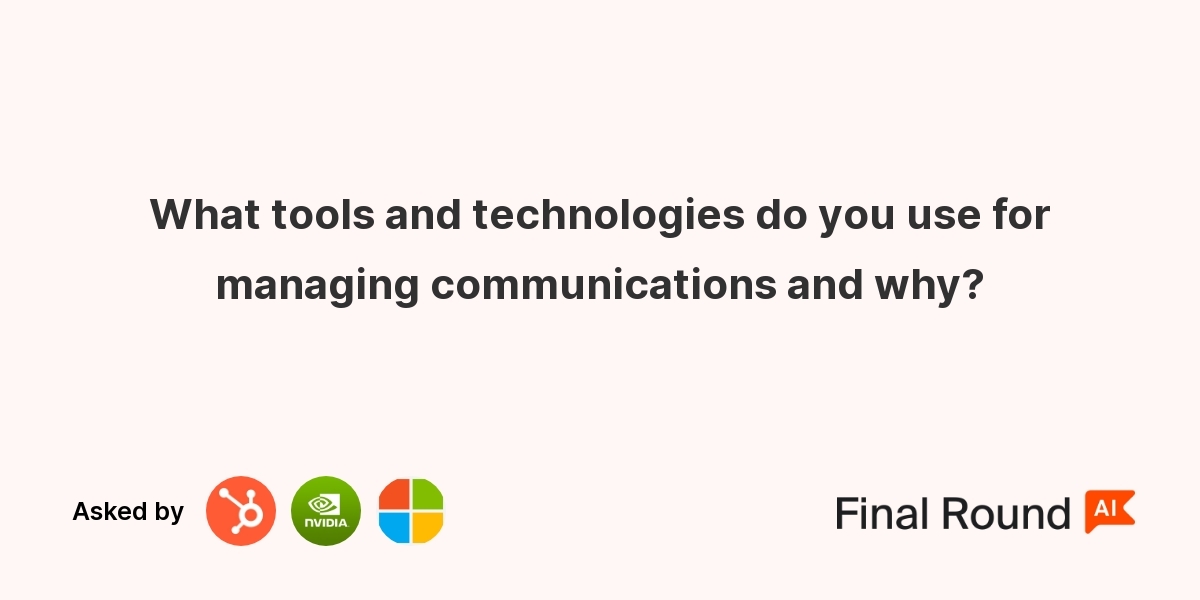 The 25 Most Common Communications Managers Interview Questions