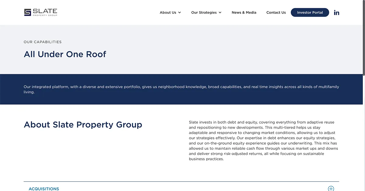 Our Capabilities | Slate Property Group