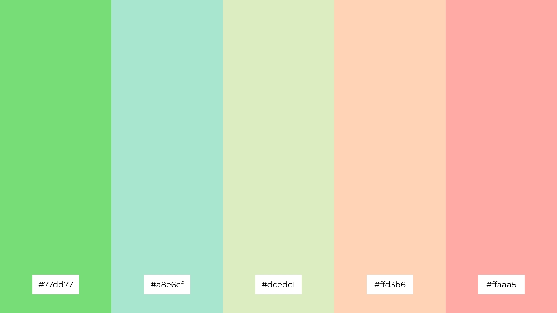 Pastel green color palette store
