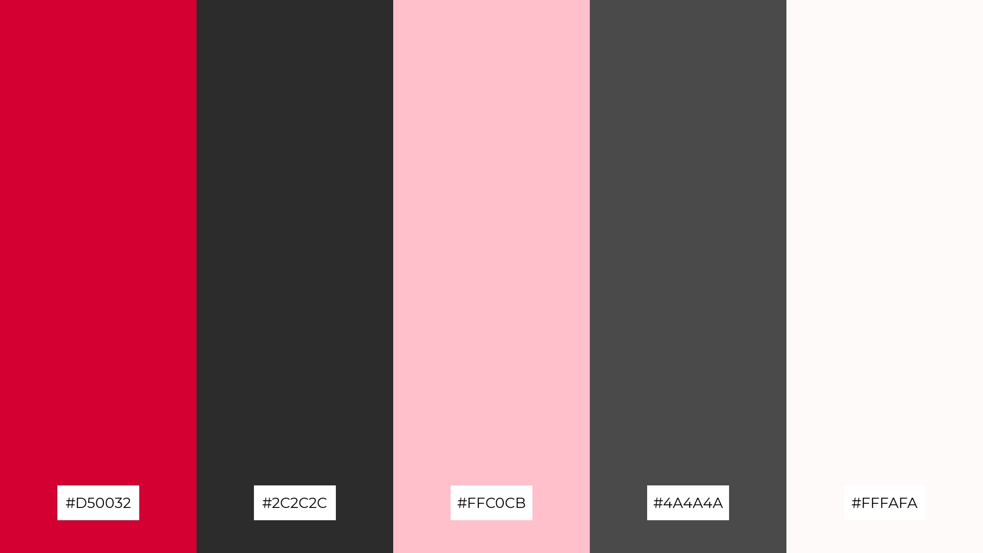 Red and black color palette store