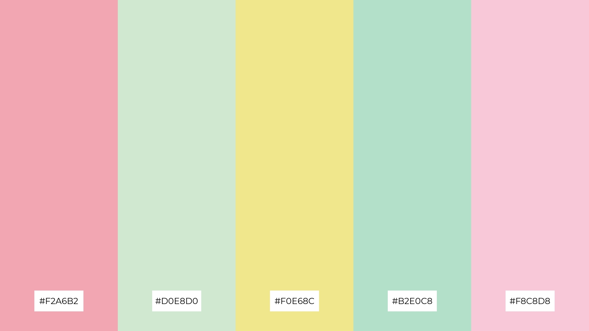 The Best 15 Pastel Pink Green Yellow Color Palette Combinations